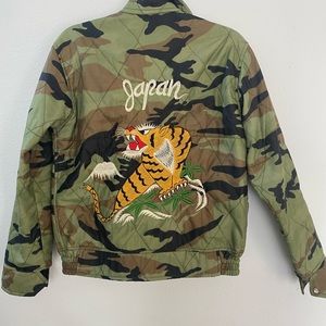 Vintage | Jackets & Coats | Retro Vintage Army Jacket With Tiger ...